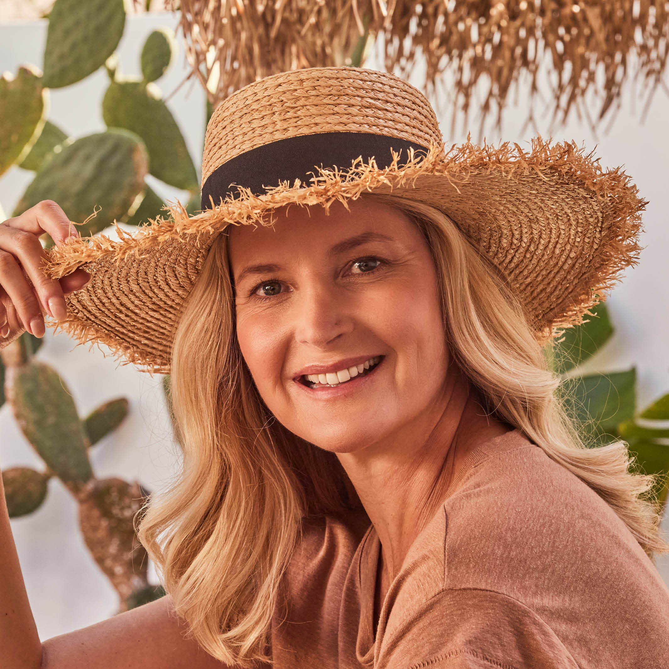 Quinn Raffia Wide Brim – Rigon Headwear